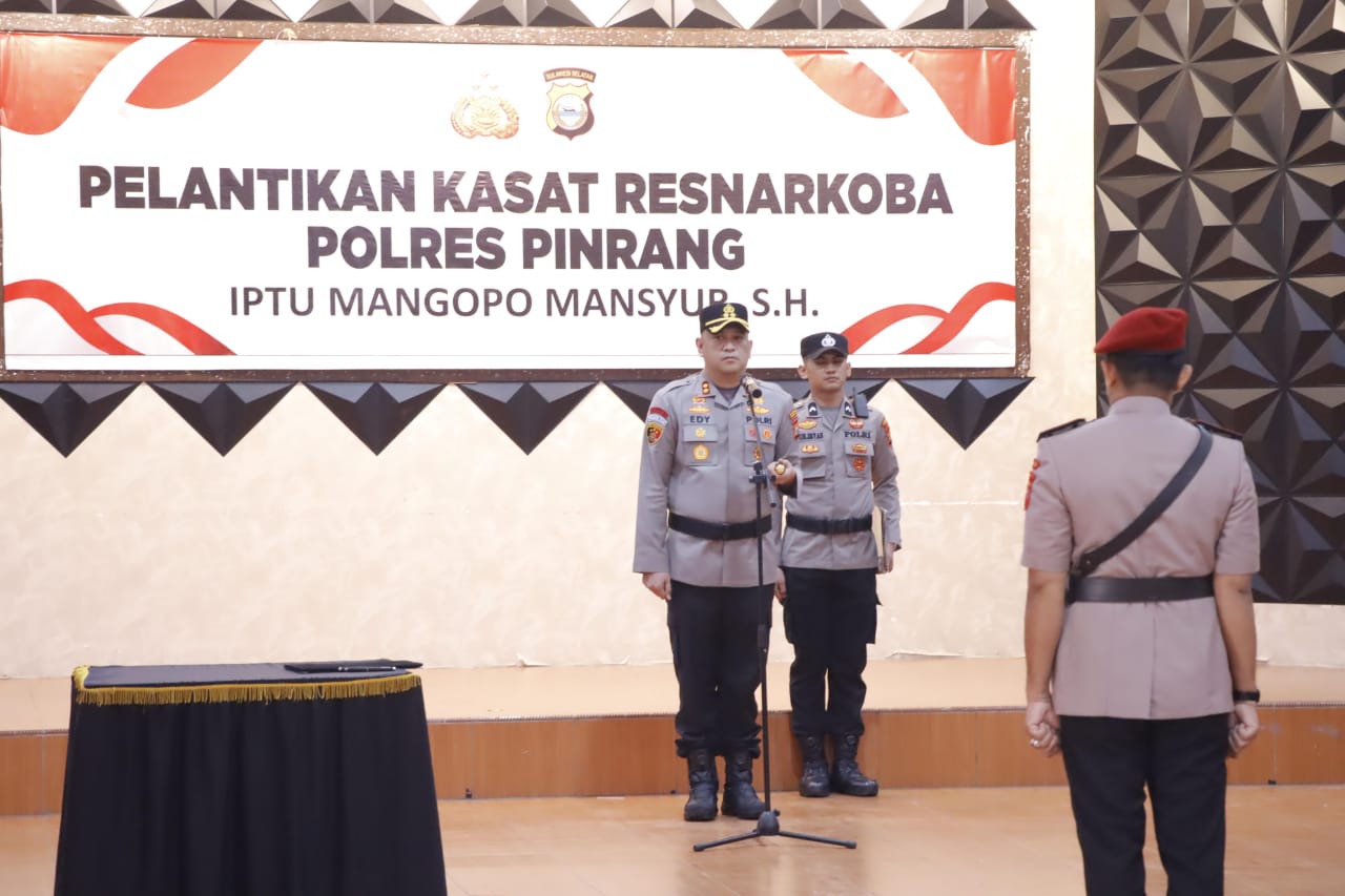 Kapolres Pinrang Pimpim Pelantikan Kasat Narkoba Polres Pinrang ...
